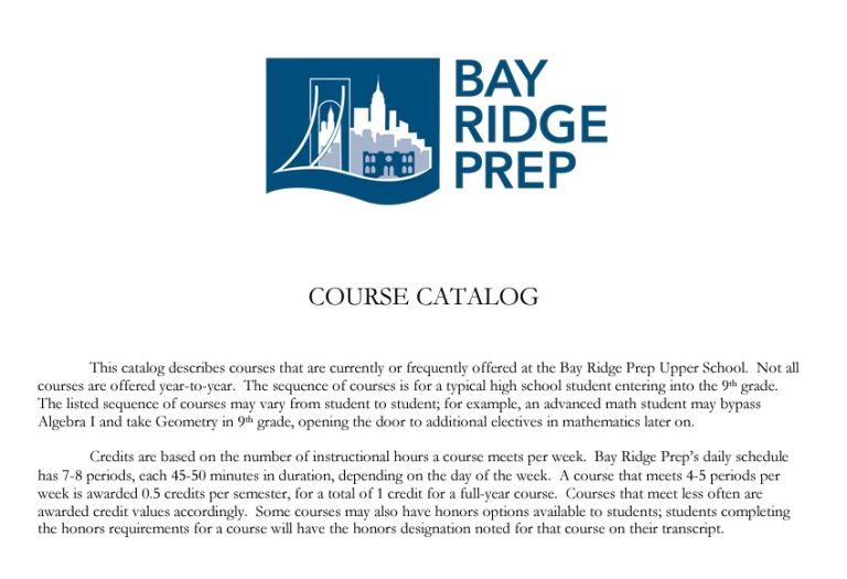Upper School - Bay Ridge Prep